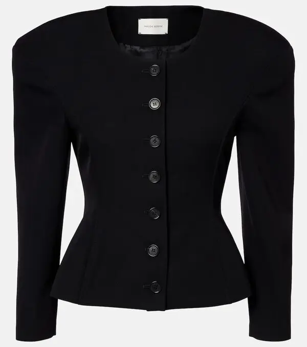 Magda Butrym Peplum Wool Cardigan