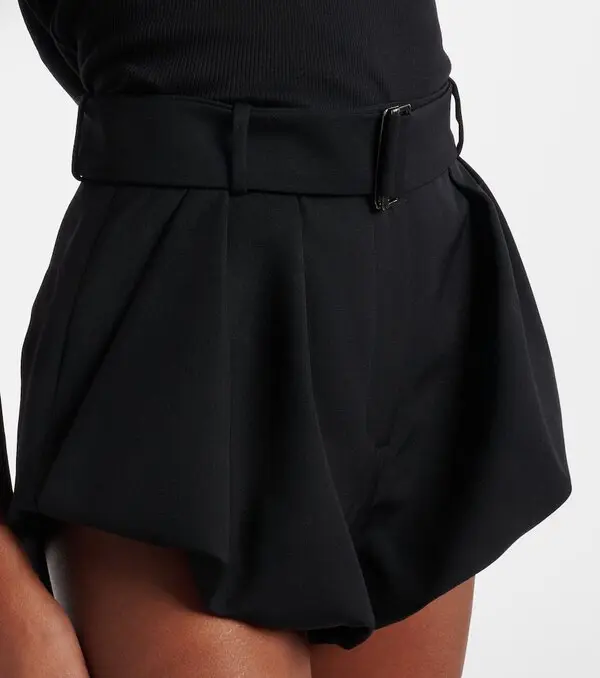 Magda Butrym Belted Wool Shorts