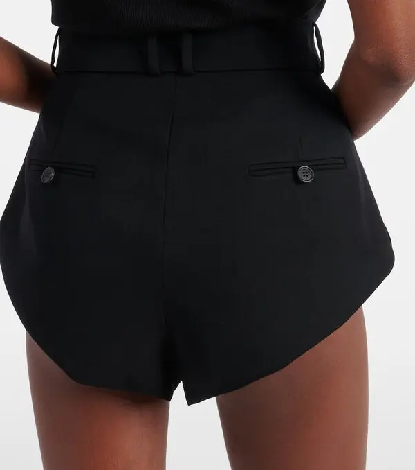 Magda Butrym Belted Wool Shorts