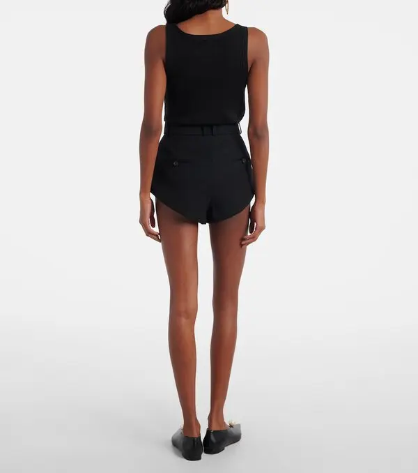 Magda Butrym Belted Wool Shorts
