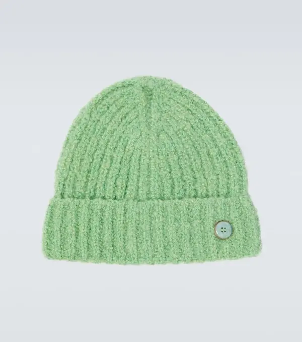 GOD'S TRUE CASHMERE Bouclé Cashmere Beanie - Green