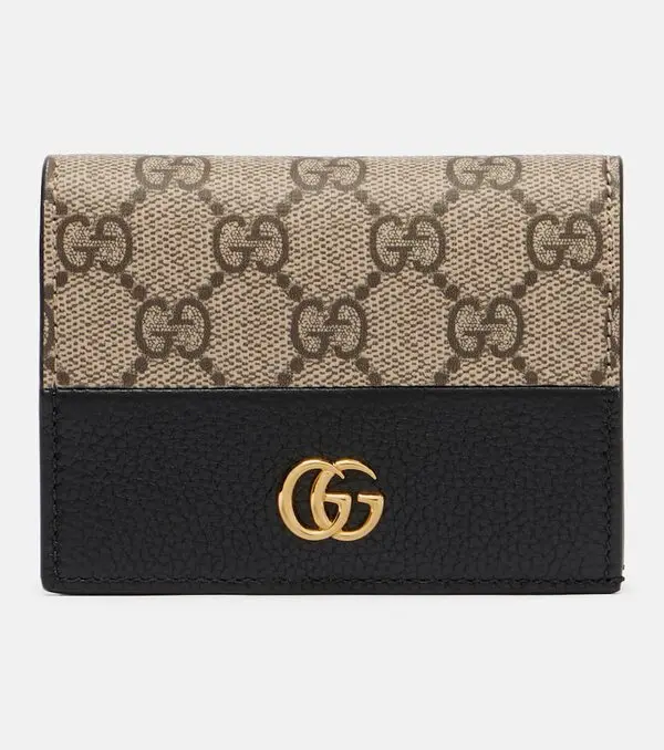 Gucci Double G Mini Leather Wallet - Black