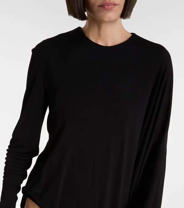 TOM FORD Asymmetric Crêpe Jersey Maxi Dress - Black