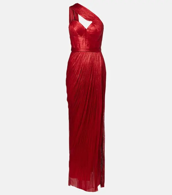MARIA LUCIA HOHAN Claudine Scarf-detail Silk Mousseline Gown