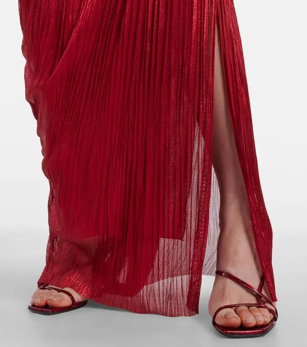 MARIA LUCIA HOHAN Claudine Scarf-detail Silk Mousseline Gown