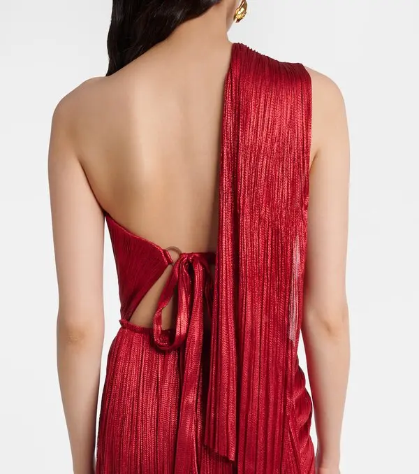MARIA LUCIA HOHAN Claudine Scarf-detail Silk Mousseline Gown