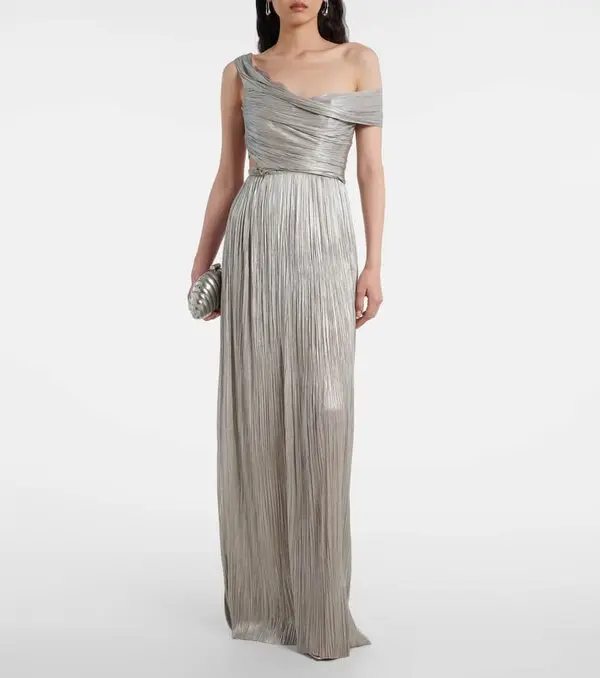MARIA LUCIA HOHAN Asymmetrical Gown - Silver
