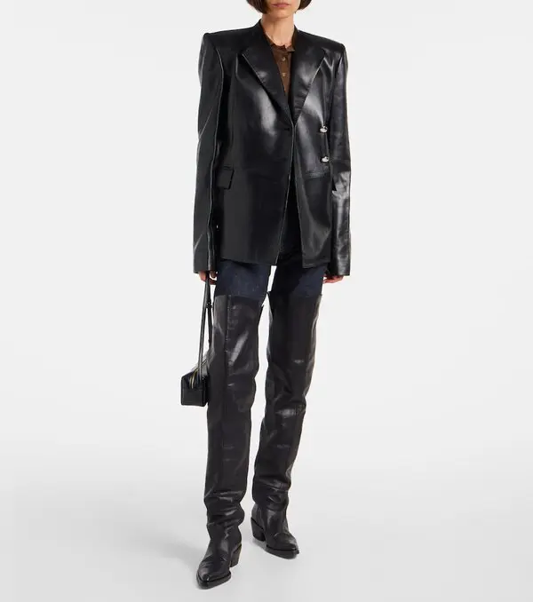 Khaite Elona Leather Jacket