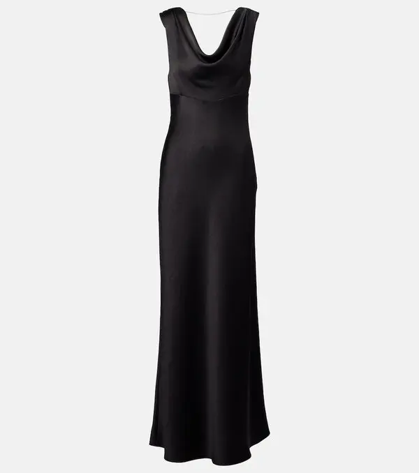 Vince Draped Maxi Dress - Black