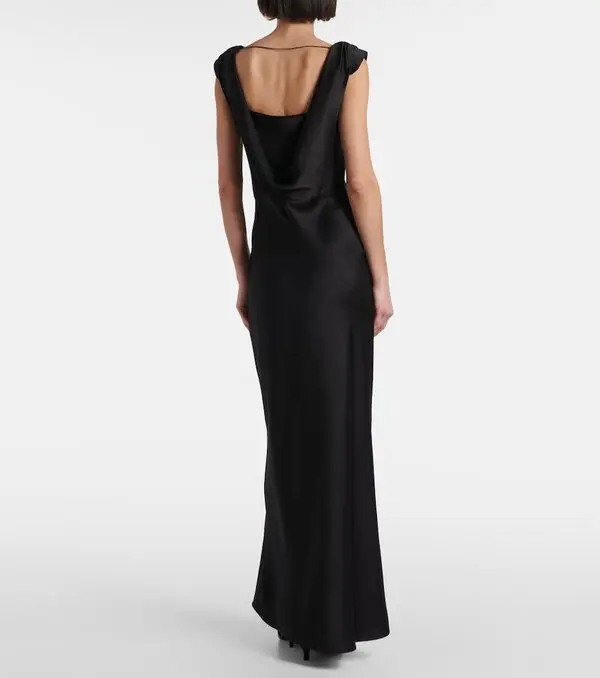 Vince Draped Maxi Dress - Black