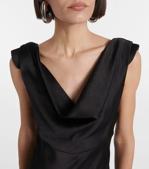 Vince Draped Maxi Dress - Black