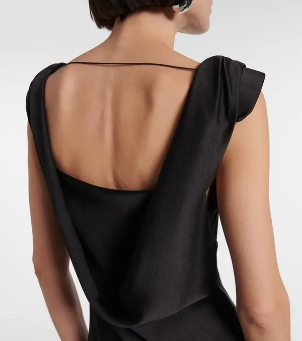 Vince Draped Maxi Dress - Black