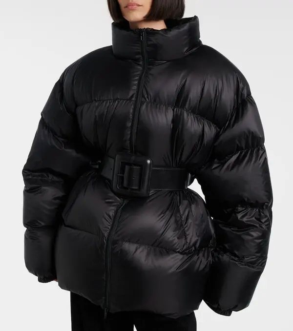Balenciaga Hourglass Belted Down Jacket
