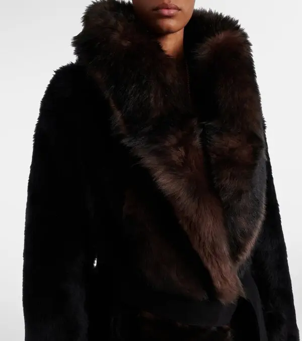 Altuzarra Geoff Shearling Wrap Coat