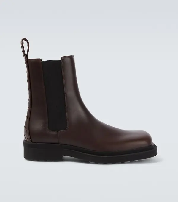 Bottega Veneta Ben Leather Chelsea Boots - Brown