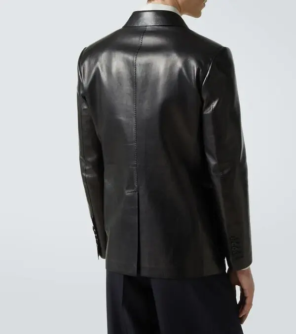 TOM FORD Single-breasted Leather Blazer
