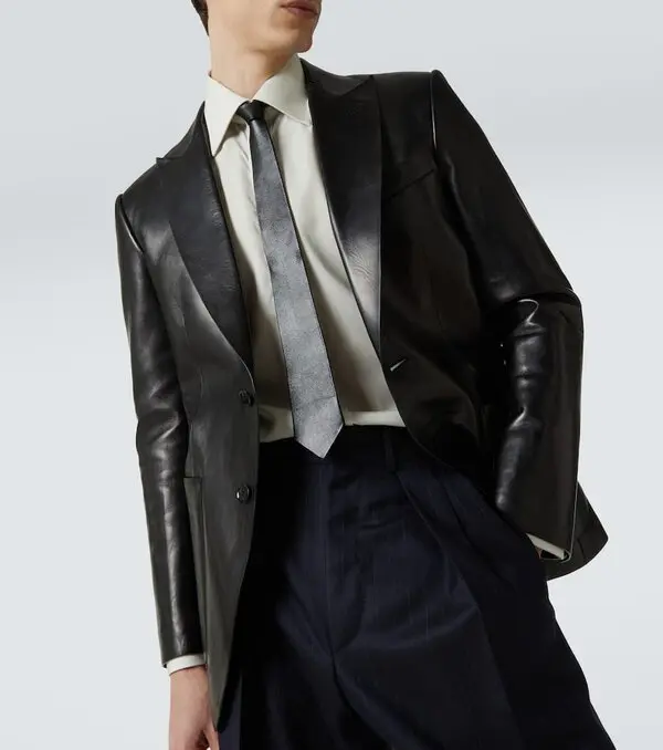 TOM FORD Single-breasted Leather Blazer