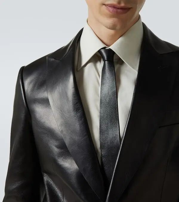 TOM FORD Single-breasted Leather Blazer