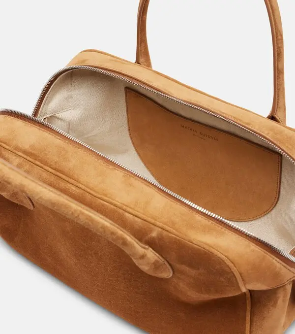 Magda Butrym Brigitte Small Floral-appliqué Suede Tote - Brown
