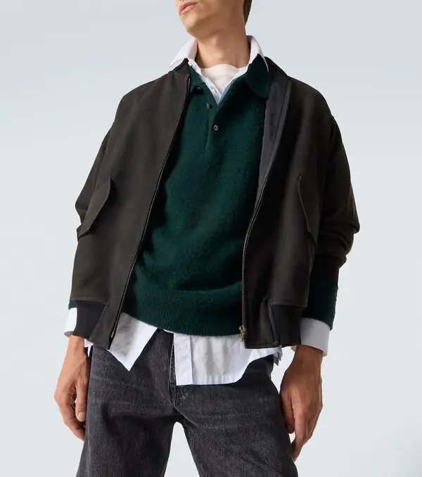 A.PRESSE Suede Blouson Jacket