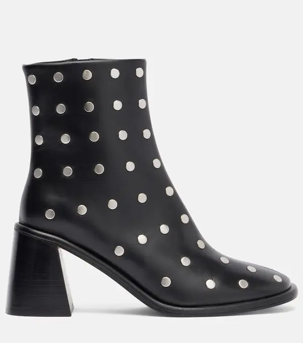 SOULIERS MARTINEZ Kima 80 Studded Leather Ankle Boots