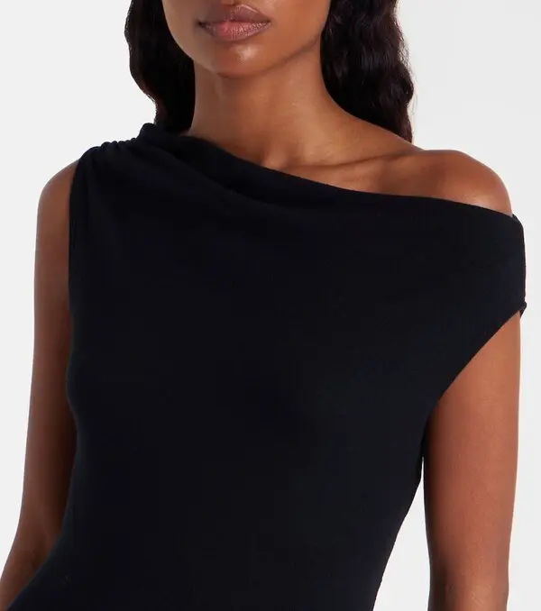 LESET Lauren Off-shoulder Jersey Maxi Dress