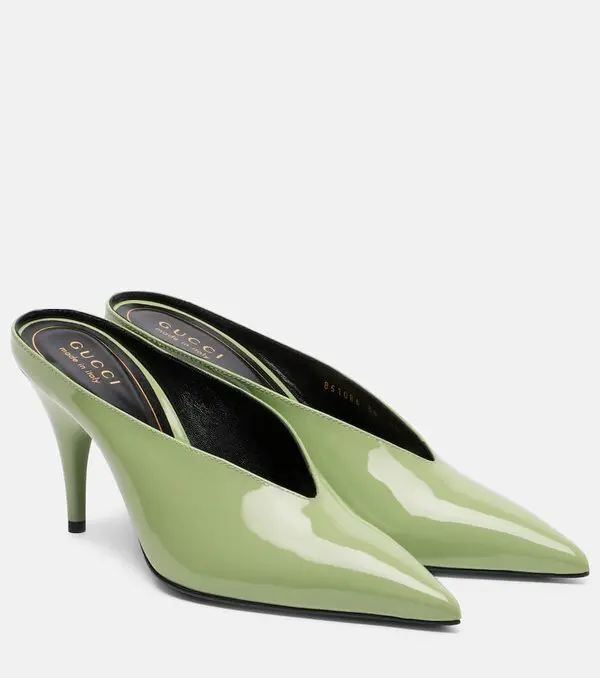 Gucci 97 85 Patent Leather Mules