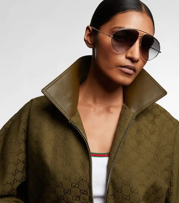 Gucci Oversized Aviator Sunglasses