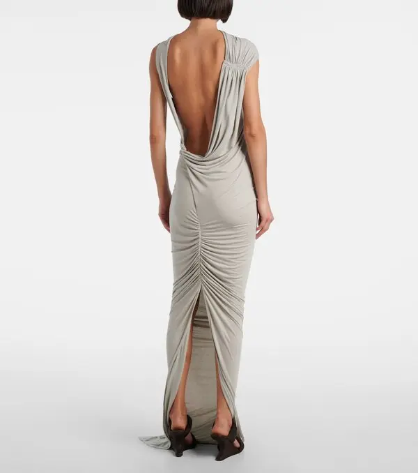 Rick Owens Eva Draped Jersey Gown - Grey