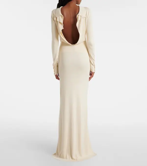 AYA MUSE Elowen Silk-blend Maxi Dress