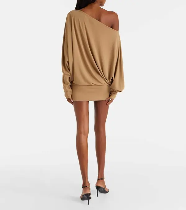 AYA MUSE Cely Asymmetric Draped Minidress
