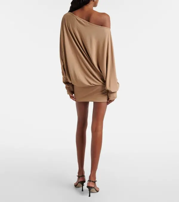 AYA MUSE Cely Asymmetric Draped Minidress