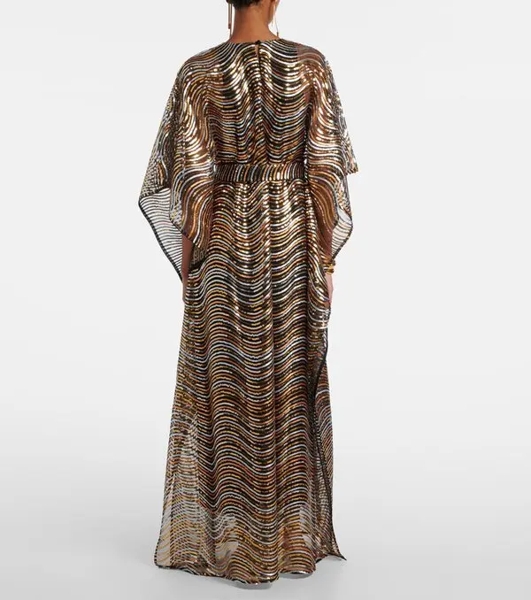 TALLER MARMO Sequined Tulle Kaftan