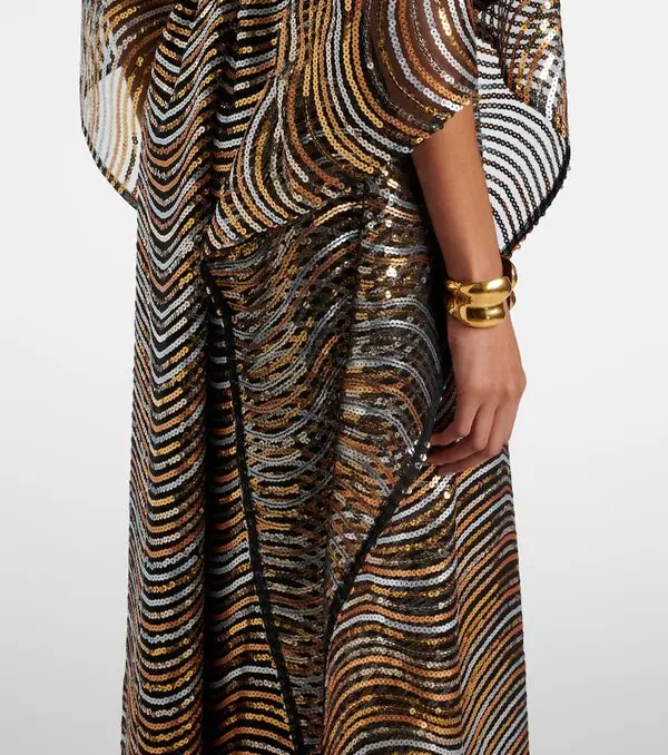 TALLER MARMO Sequined Tulle Kaftan