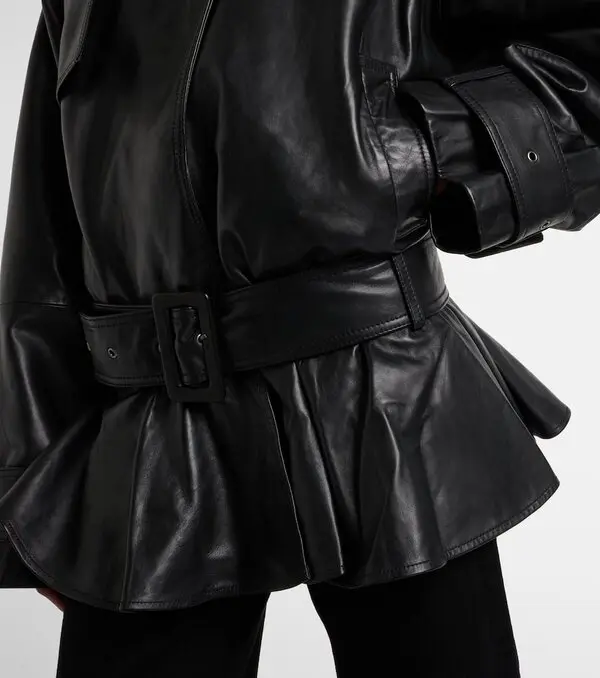 ROTATE BY BIRGER CHRISTENSEN Leather Biker Jacket