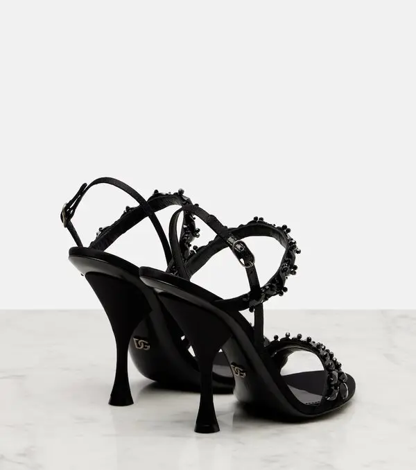 Dolce & Gabbana 105 Embellished Satin Sandals