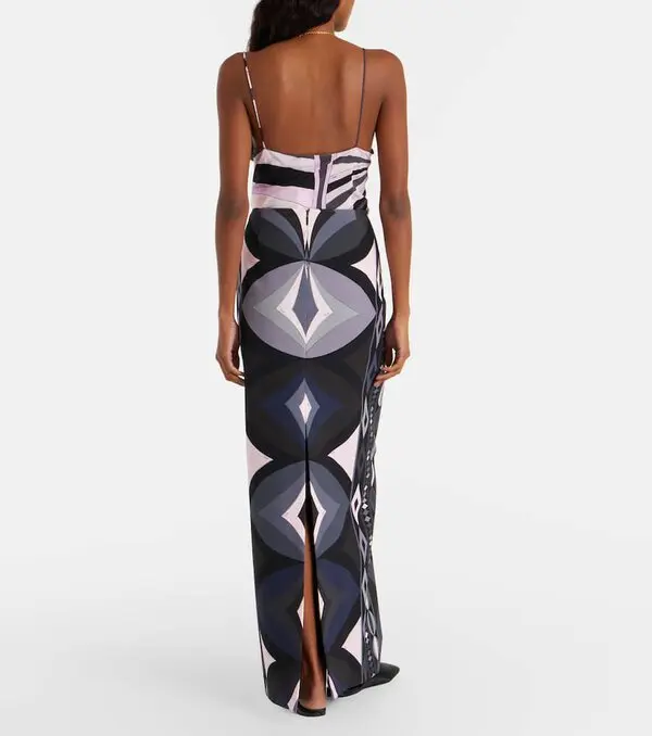 Emilio Pucci Collane Silk Maxi Skirt - Multicoloured