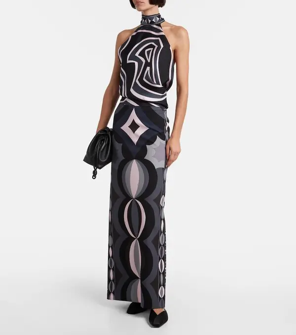 Emilio Pucci Collane Silk Maxi Skirt - Multicoloured