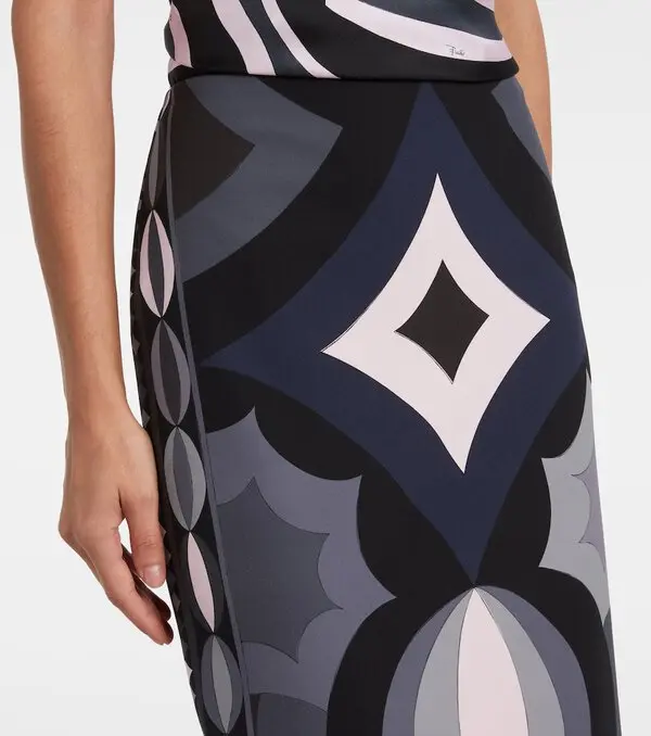 Emilio Pucci Collane Silk Maxi Skirt - Multicoloured