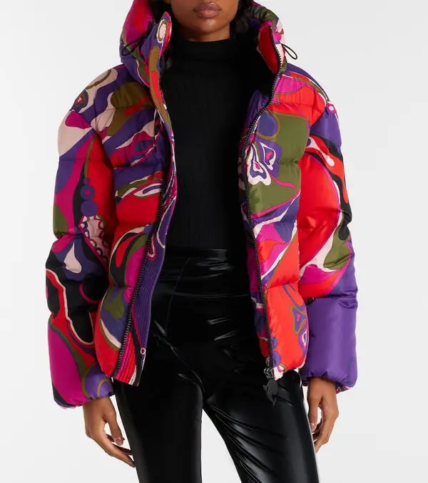 Emilio Pucci Orchidee Puffer Jacket - Multicoloured