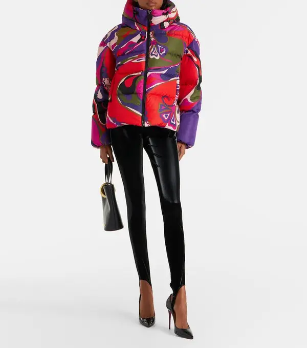 Emilio Pucci Orchidee Puffer Jacket - Multicoloured