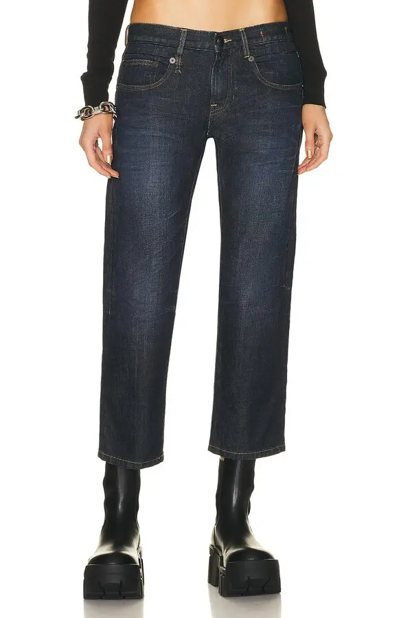 R13 Straight Leg Jeans - Avery Indigo