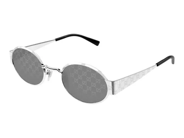 Gucci Oval Sunglasses - Silver Smoke (gg1854s/002)