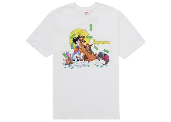 Supreme All Dogs Go To Heaven Tee Shirt - White