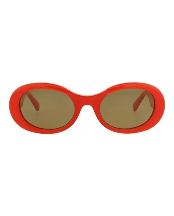 Gucci Round-frame Recycled Acetate Sunglasses - Orange Orange Brown (gg1587s/30014858/003)