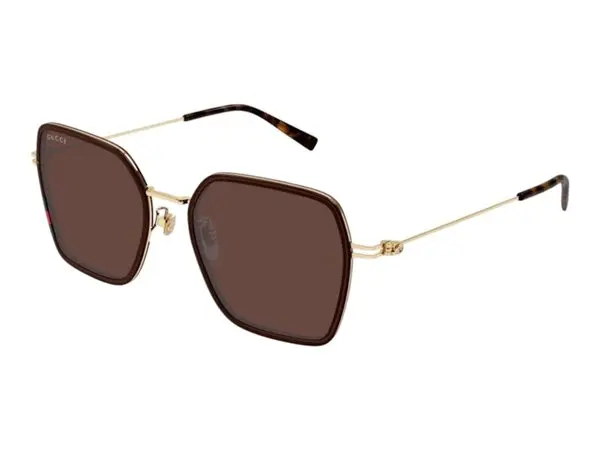 Gucci Square Sunglasses - Brown Gold (gg1850sa/003)