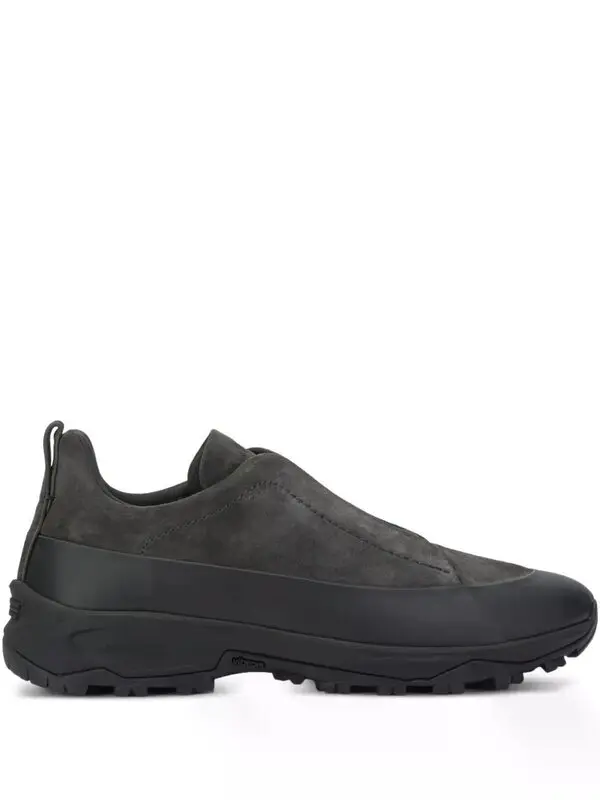 Zegna Suede Panelled Trainers