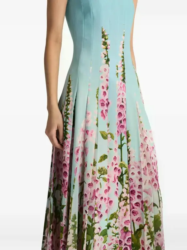 sachin and babi light blue dress Dreamy Elegant Off-Shoulder Ombre Blue Chiffon A-Line Maxi Dress, Puff  Sleeve High Slit Design,