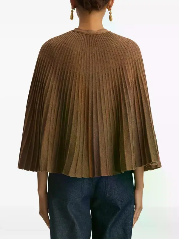 Oscar De La Renta Ribbed Tie Sweater