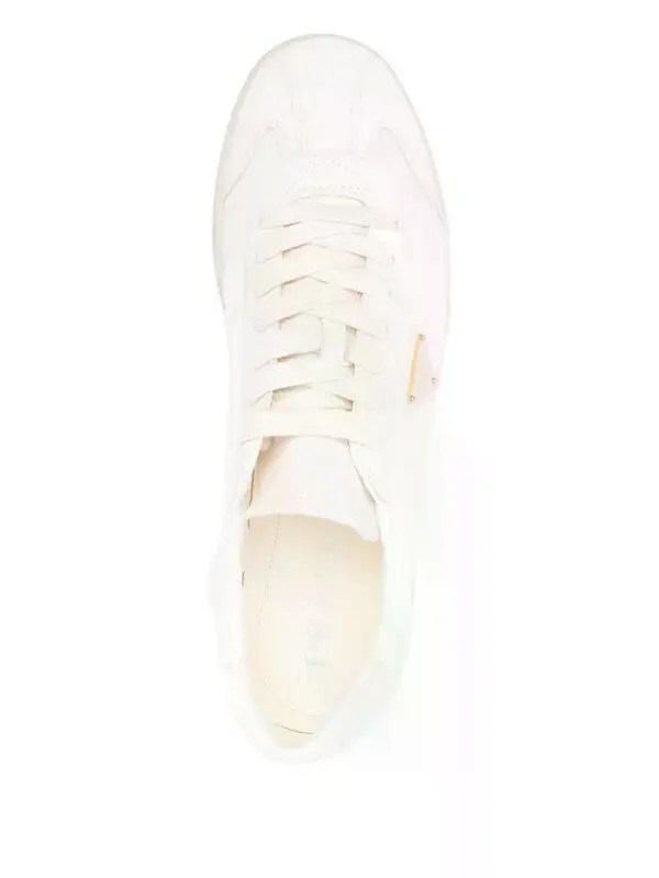 Prada Triangle Logo Leather Sneakers